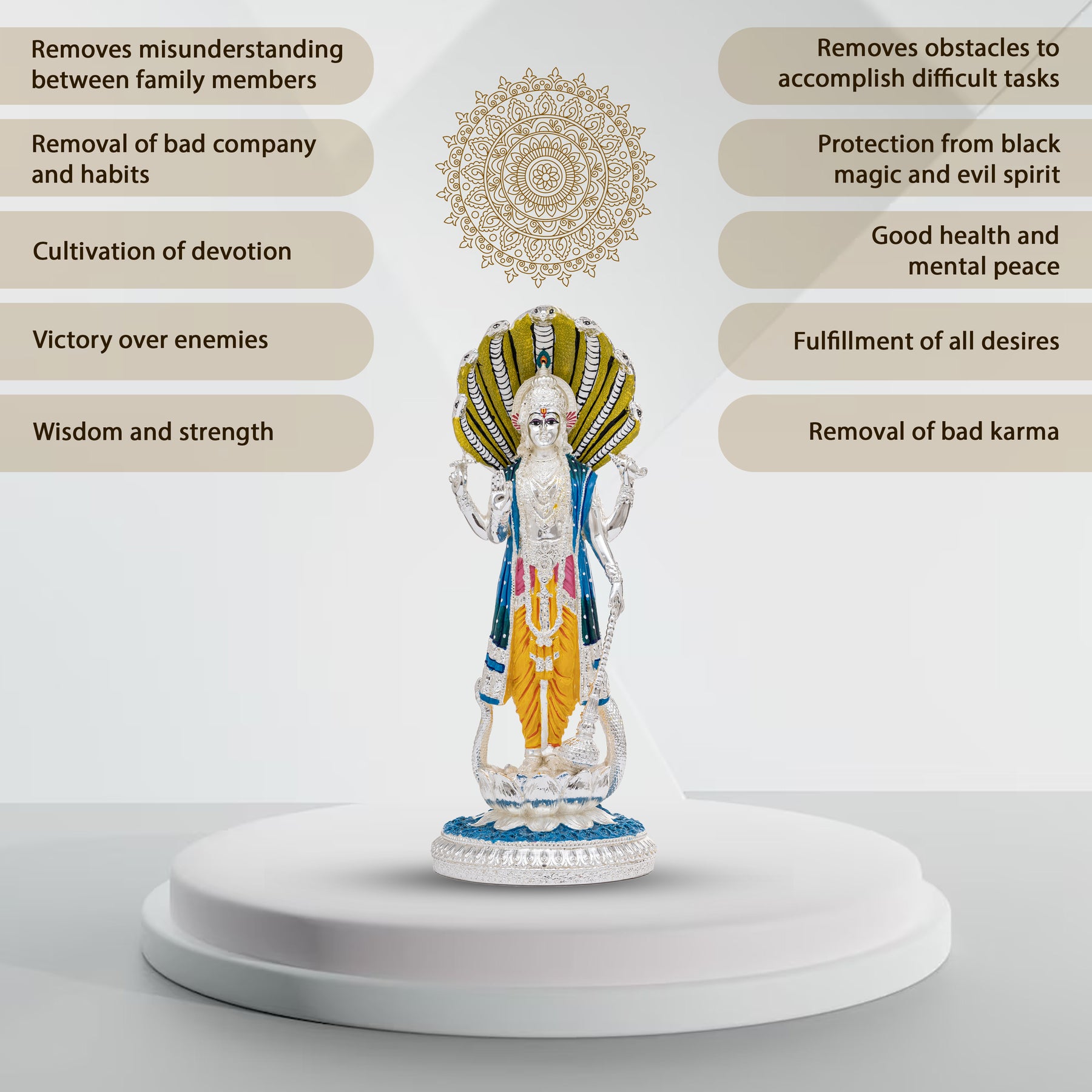 Silver Coated Vishnu Murthy