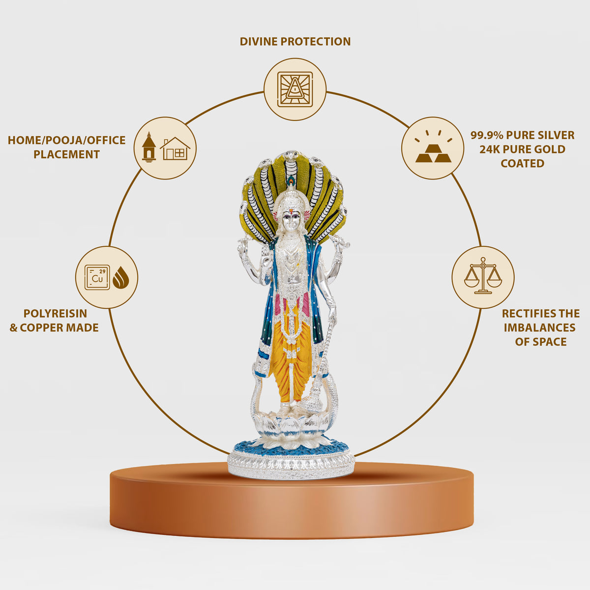 Silver Coated Vishnu Murthy