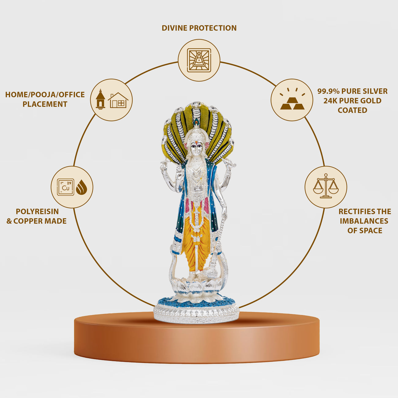 Silver Coated Vishnu Murthy