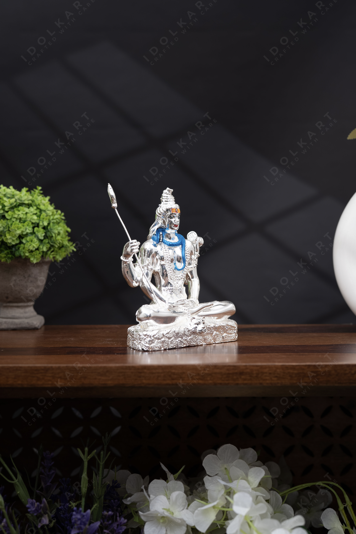 Silver shiva idol |shiva idol for home
